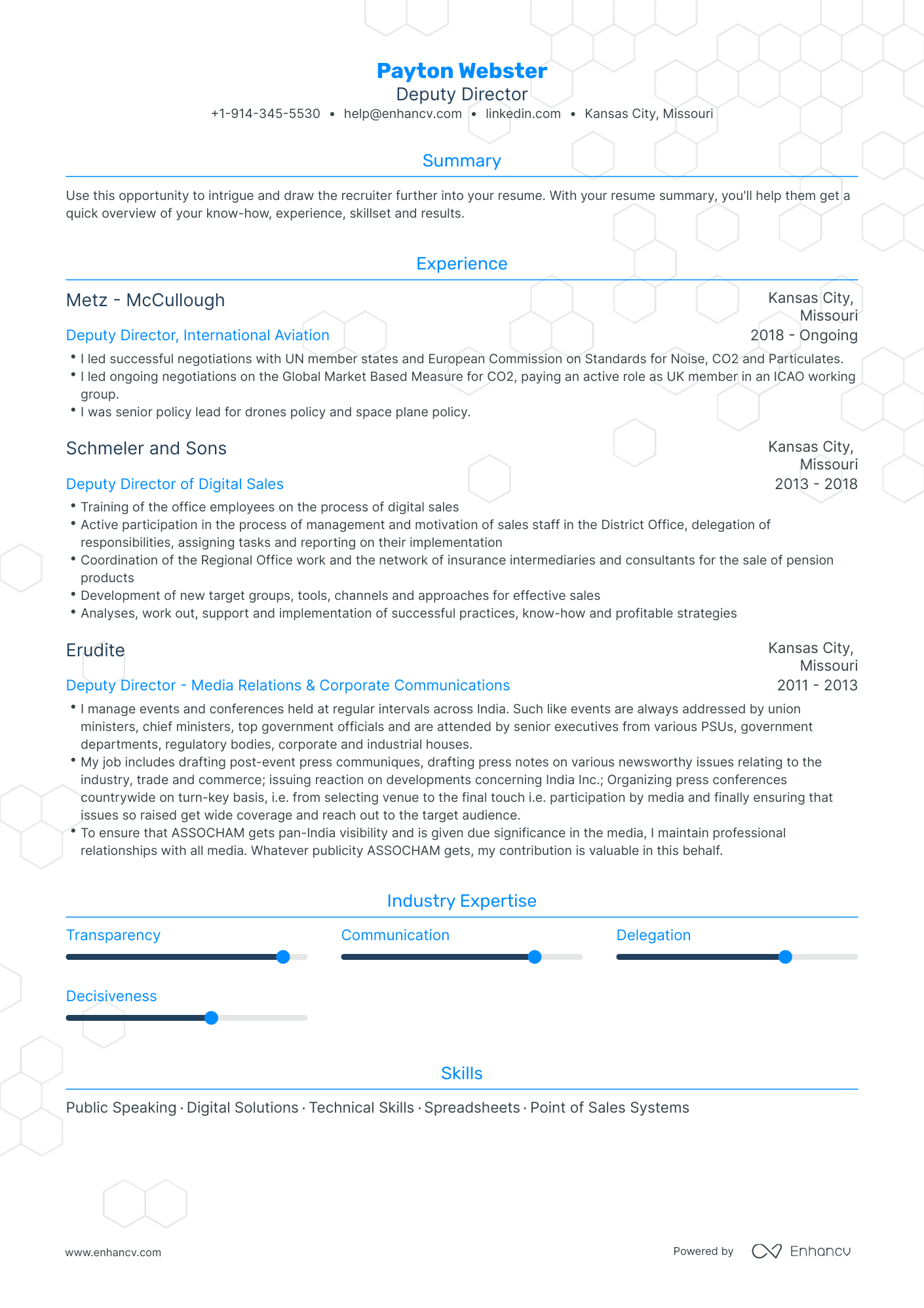 Deputy Director Resume Examples & Guide for 2023 (Layout, Skills ...