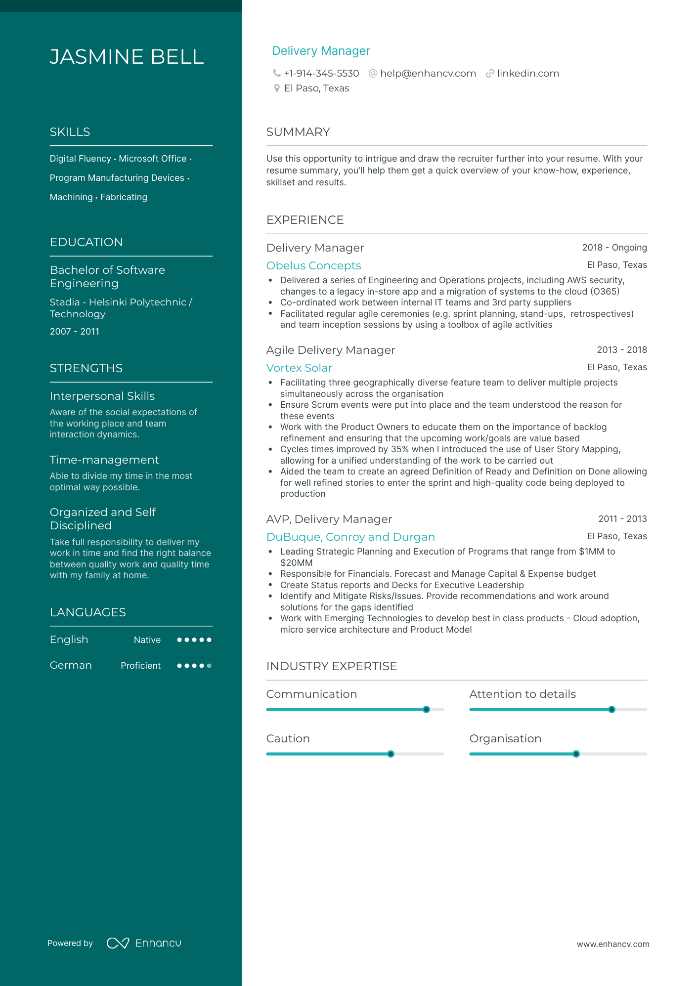 Delivery Manager Resume Examples & Guide for 2023 (Layout, Skills ...