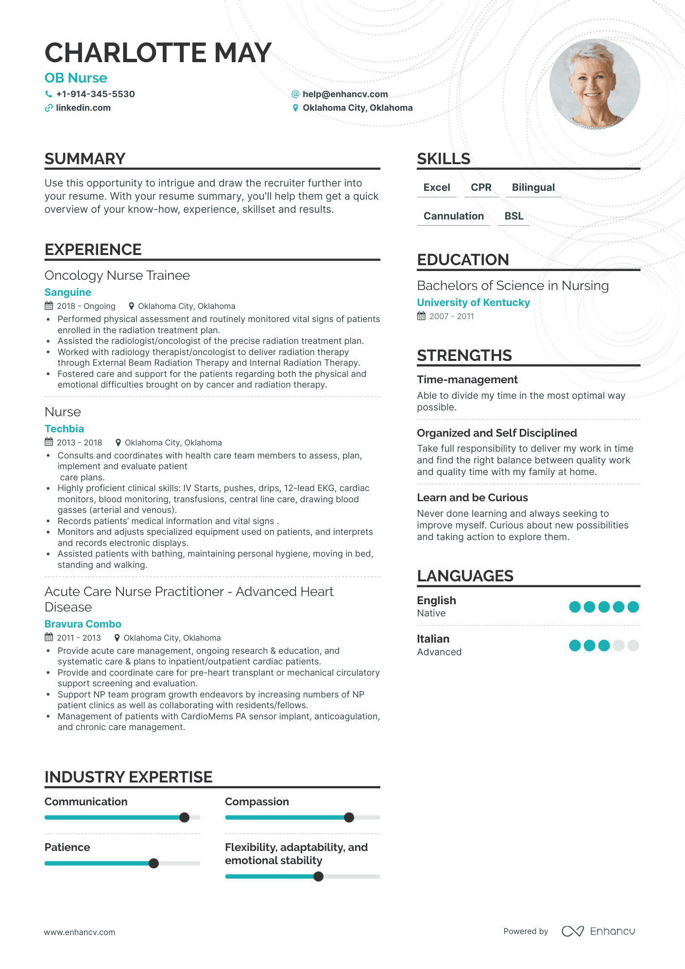 OB Nurse Resume Examples & Guide for 2023 (Layout, Skills, Keywords ...