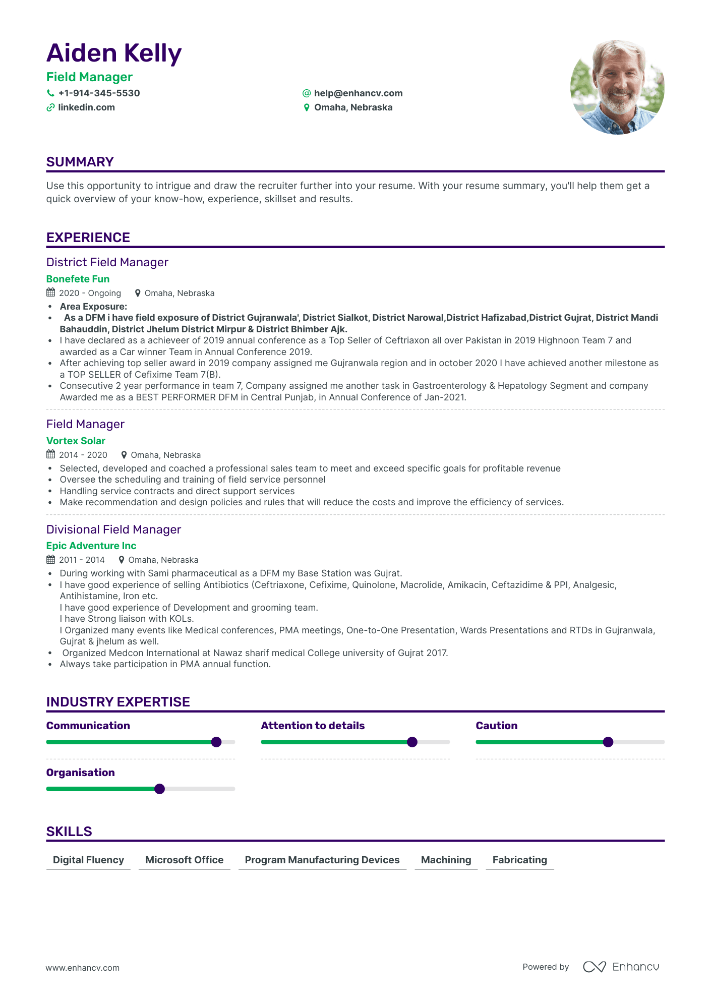 Field Manager Resume Examples & Guide for 2023 (Layout, Skills ...