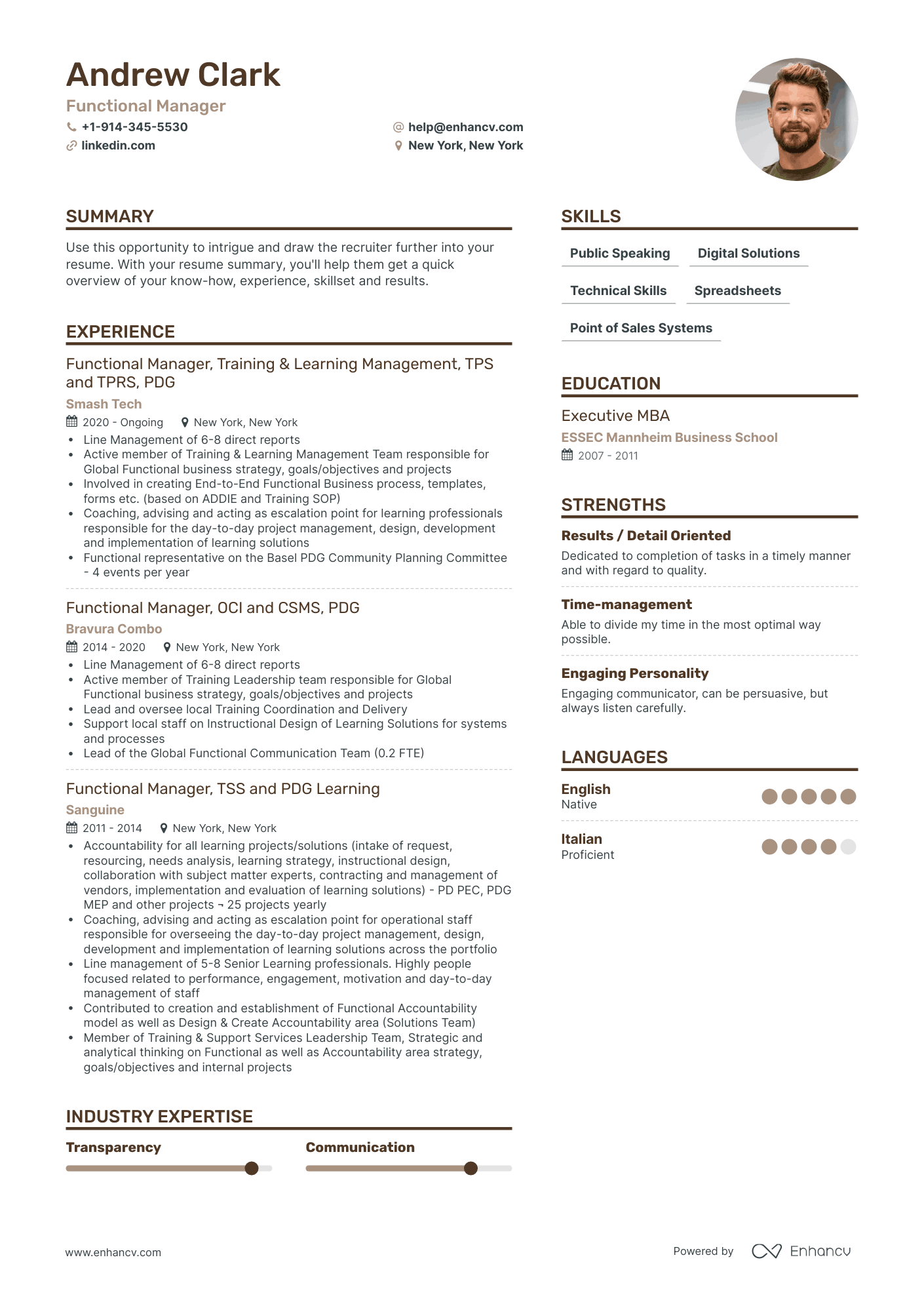 Functional Manager Resume Examples & Guide for 2023 (Layout, Skills ...