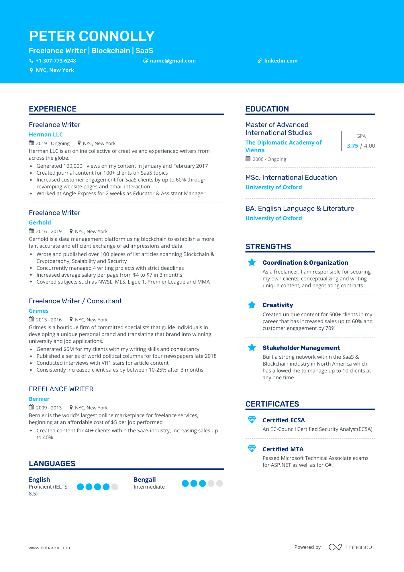 6 Writer Resume Examples & Guide for 2024