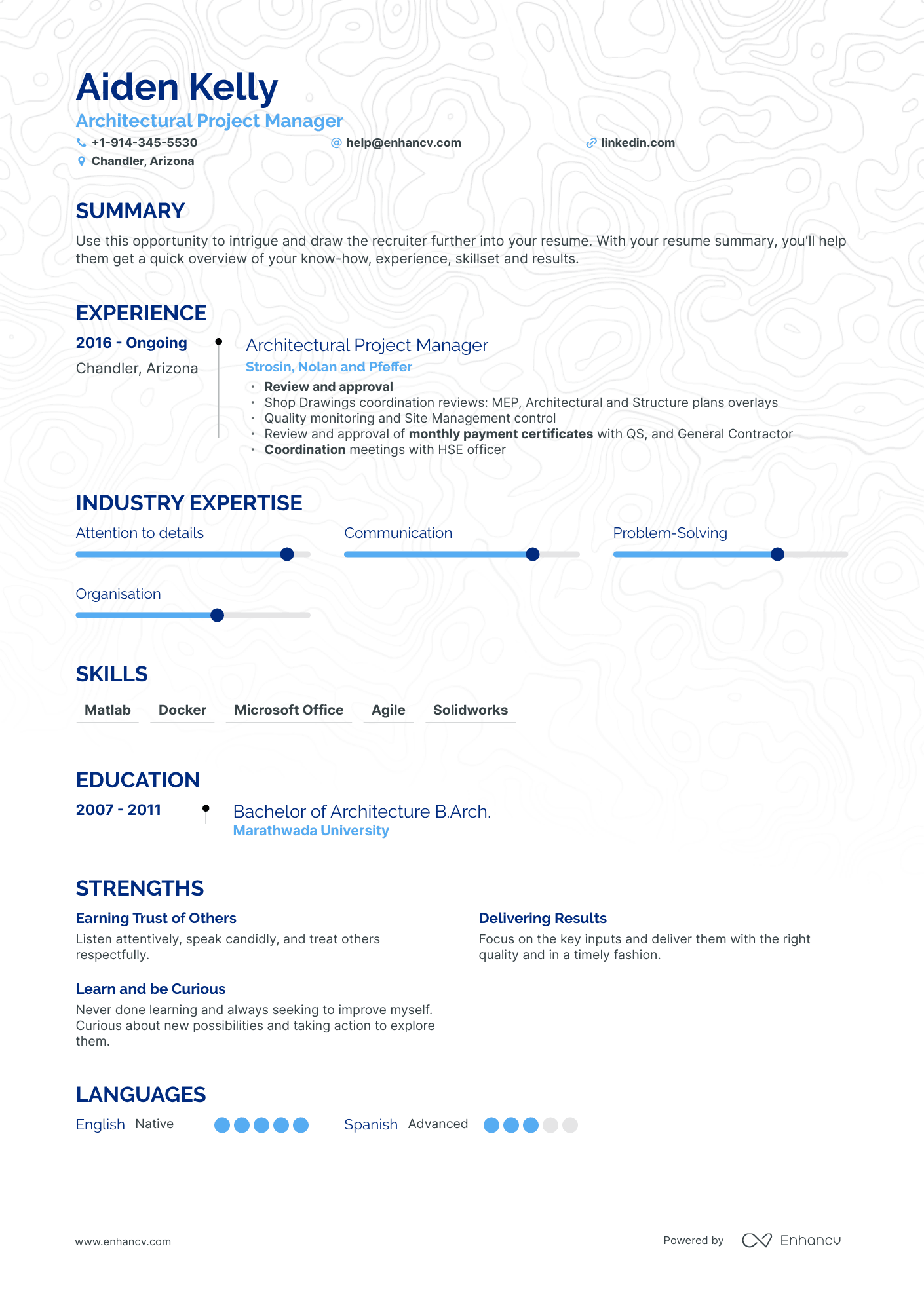 Architectural Project Manager Resume Examples & Guide for 2023 (Layout ...