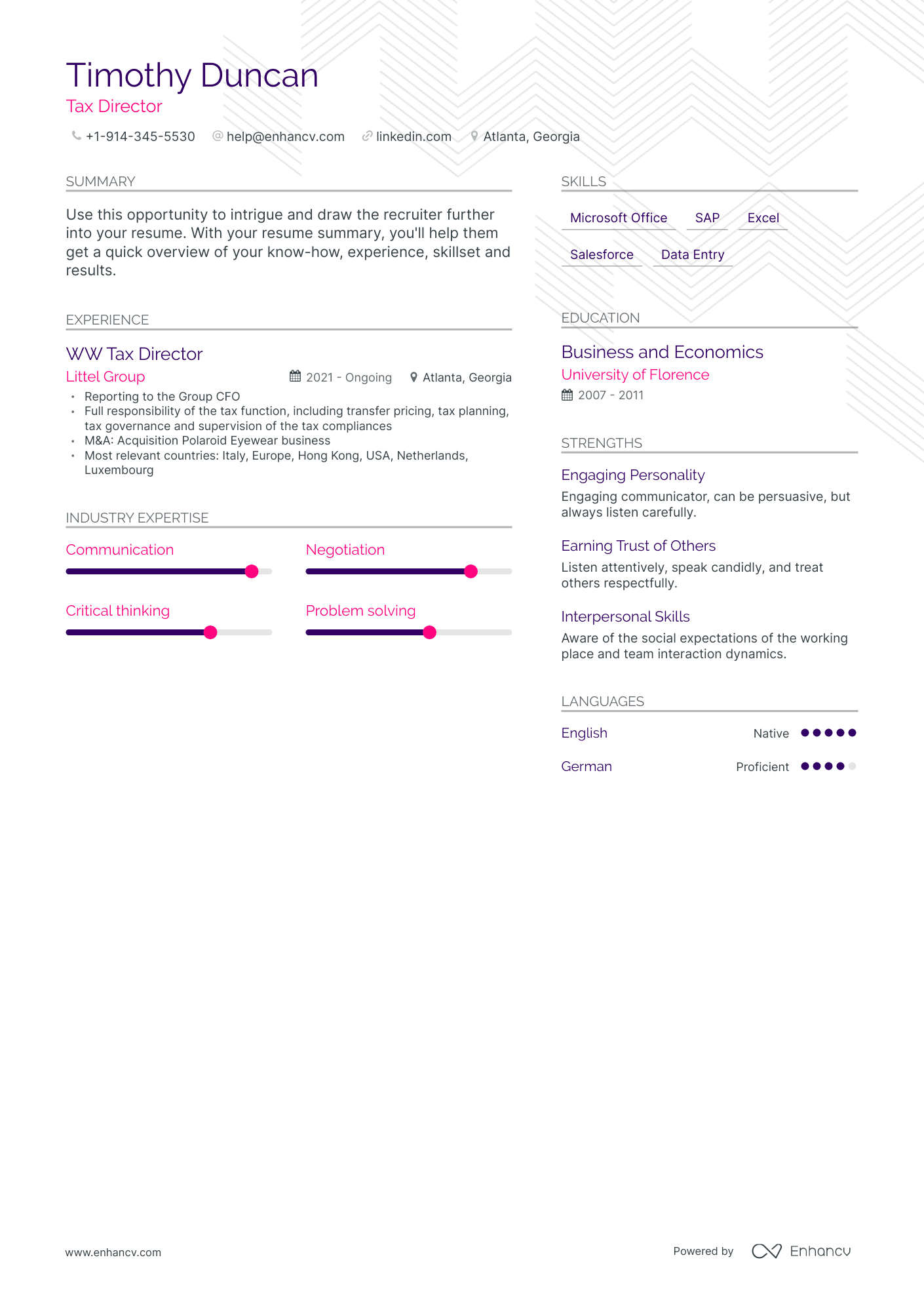 Tax Director Resume Examples & Guide for 2023 (Layout, Skills, Keywords ...
