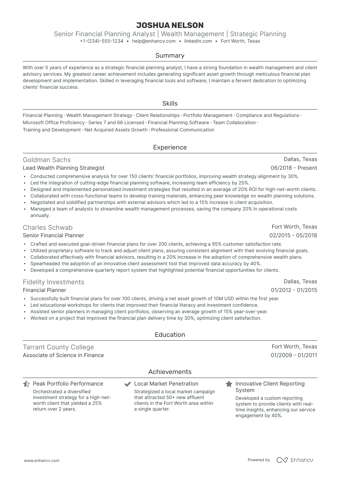 5 Financial Planning Analyst Resume Examples & Guide for 2024