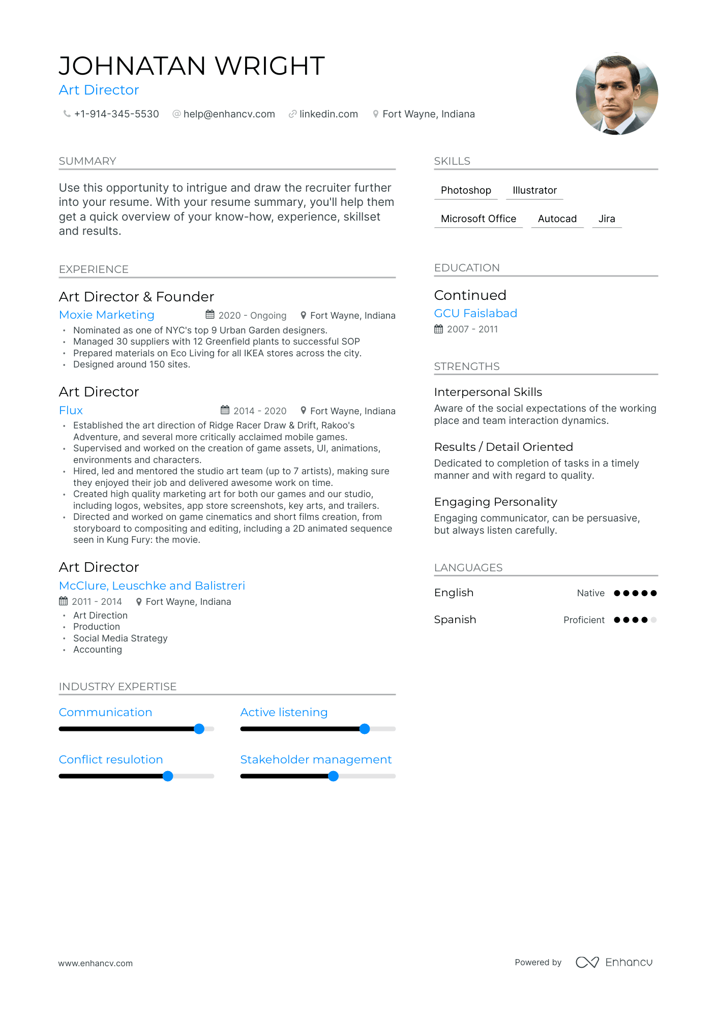 Art Director Resume Examples & Guide for 2023 (Layout, Skills, Keywords ...