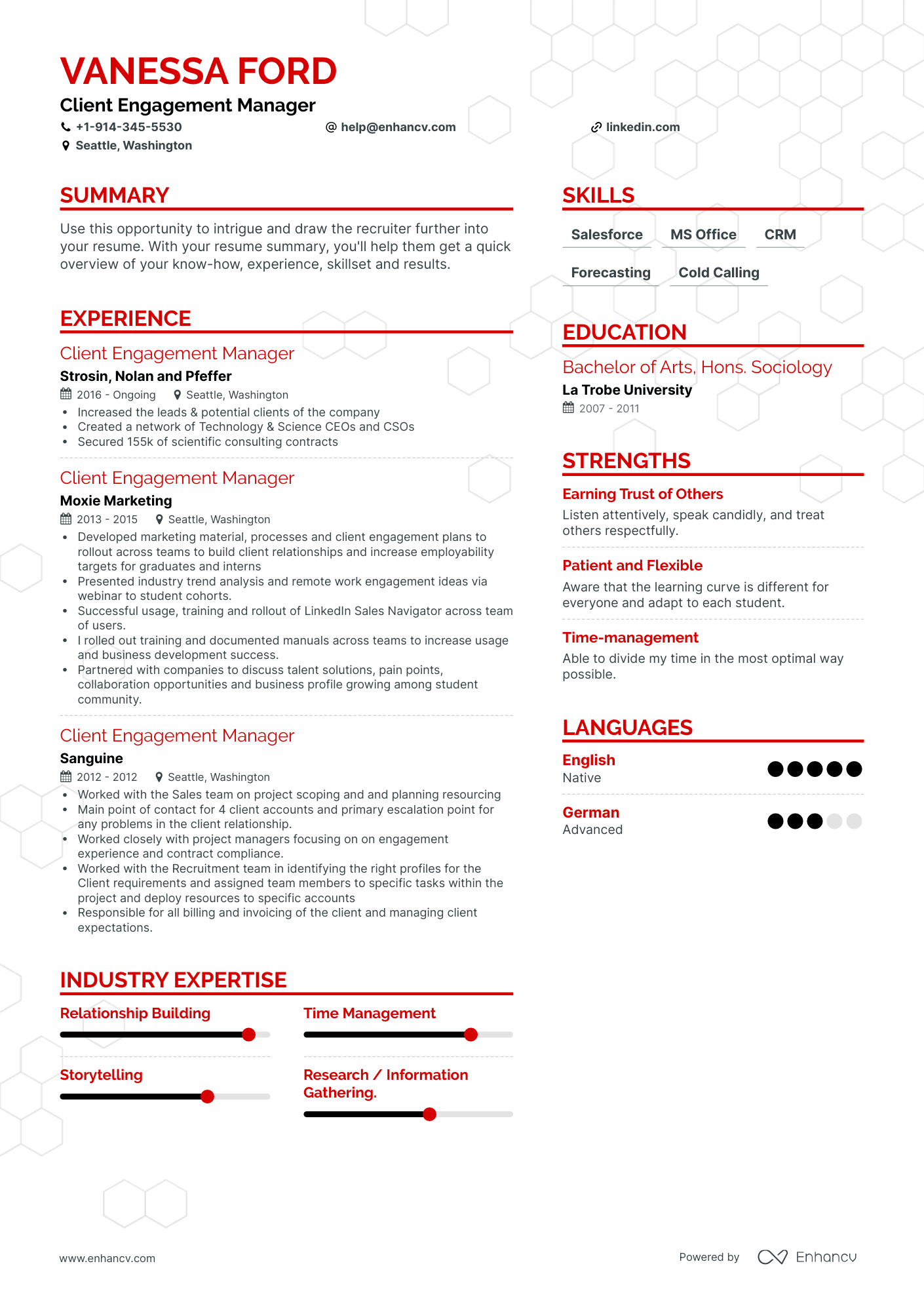 Client Engagement Manager Resume Examples & Guide for 2023 (Layout ...
