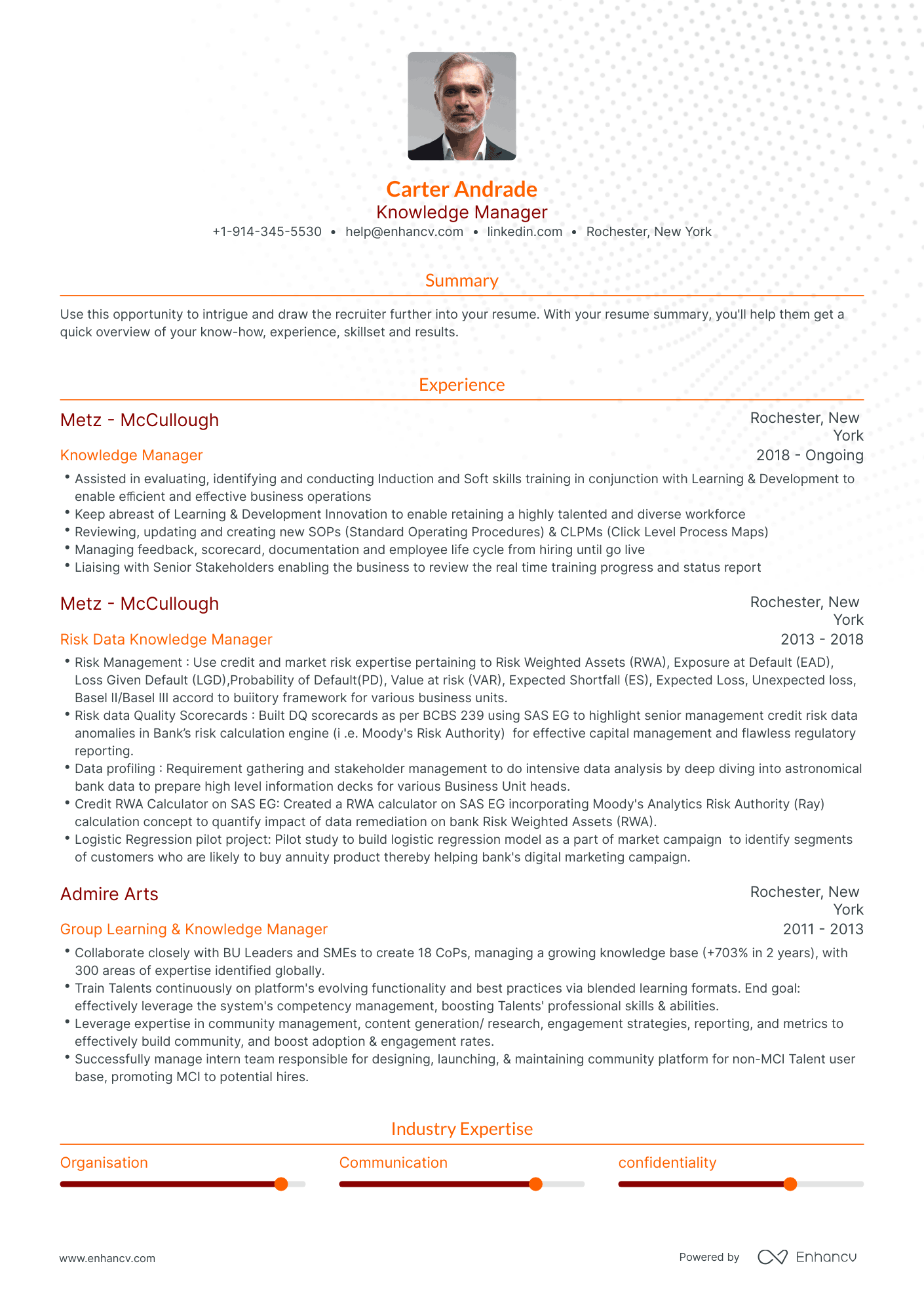 Knowledge Manager Resume Examples & Guide for 2023 (Layout, Skills ...