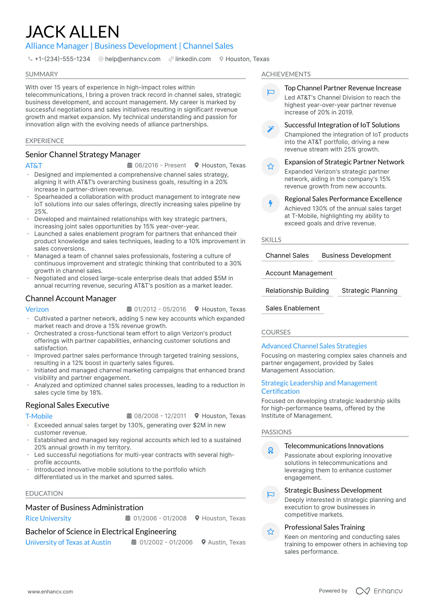 5 Alliance Manager Resume Examples & Guide for 2024