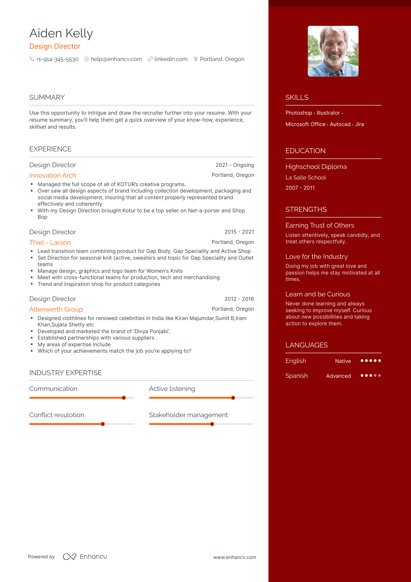Design Director Resume Examples & Guide for 2023 (Layout, Skills ...