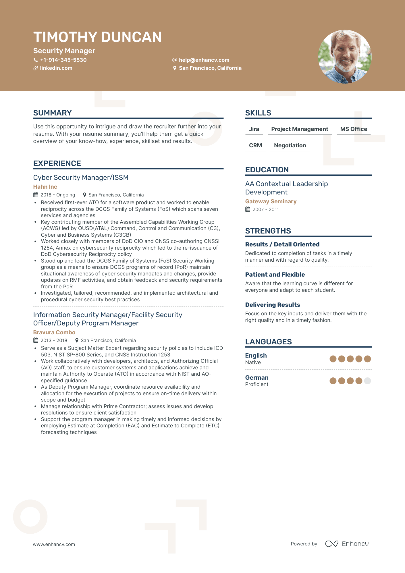 Security Manager Resume Examples & Guide for 2023 (Layout, Skills ...