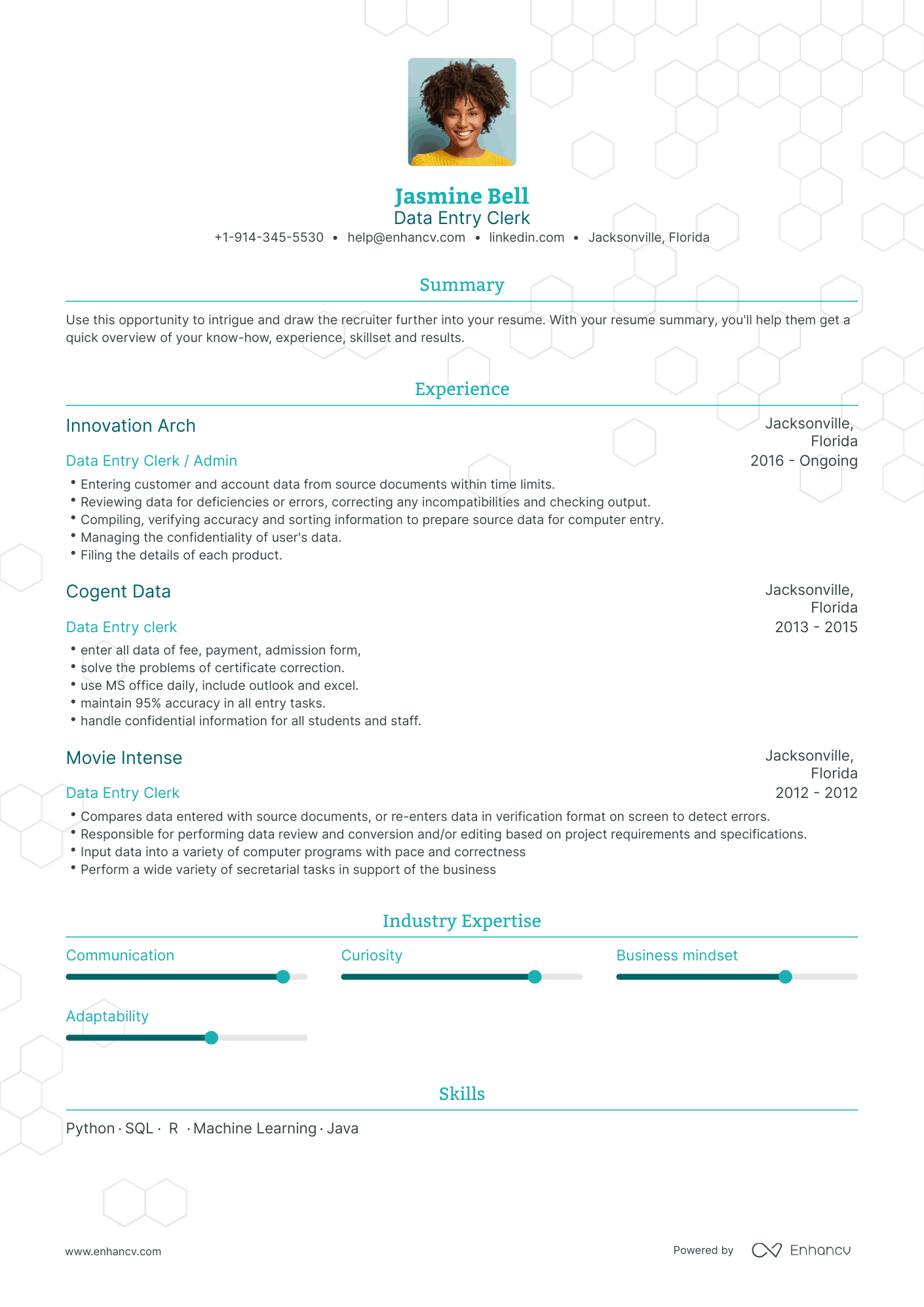 Data Entry Clerk Resume Examples & Guide for 2023 (Layout, Skills ...