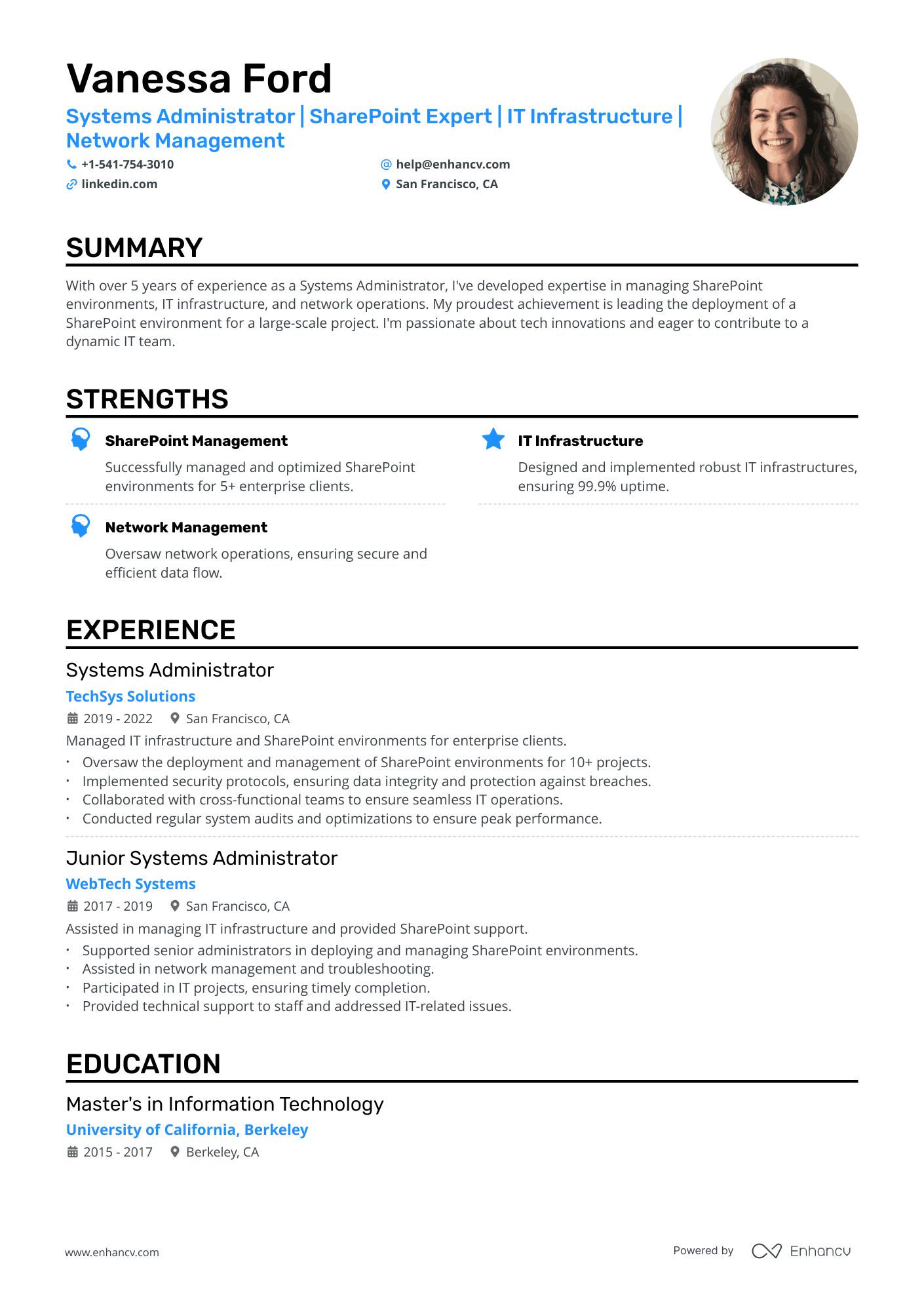 5 Sharepoint Resume Examples & Guide for 2024