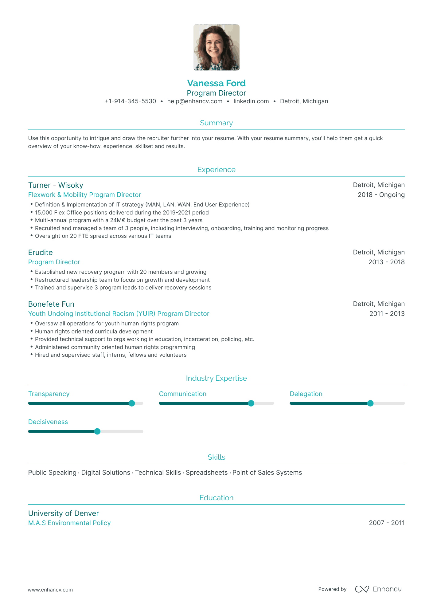 Program Director Resume Examples & Guide for 2023 (Layout, Skills ...