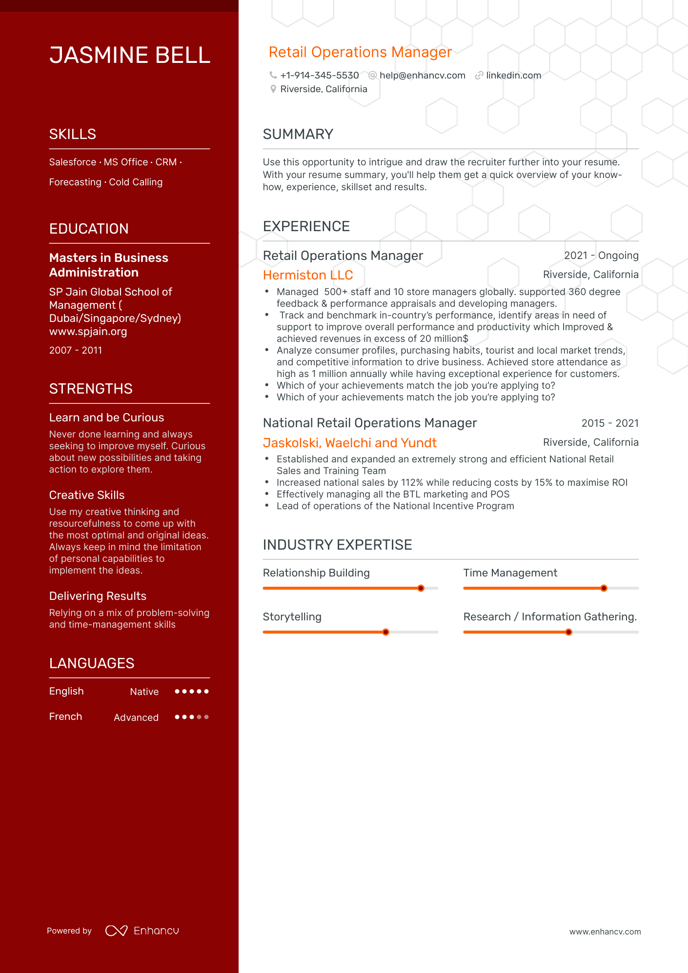 Retail Operations Manager Resume Examples & Guide for 2023 (Layout ...