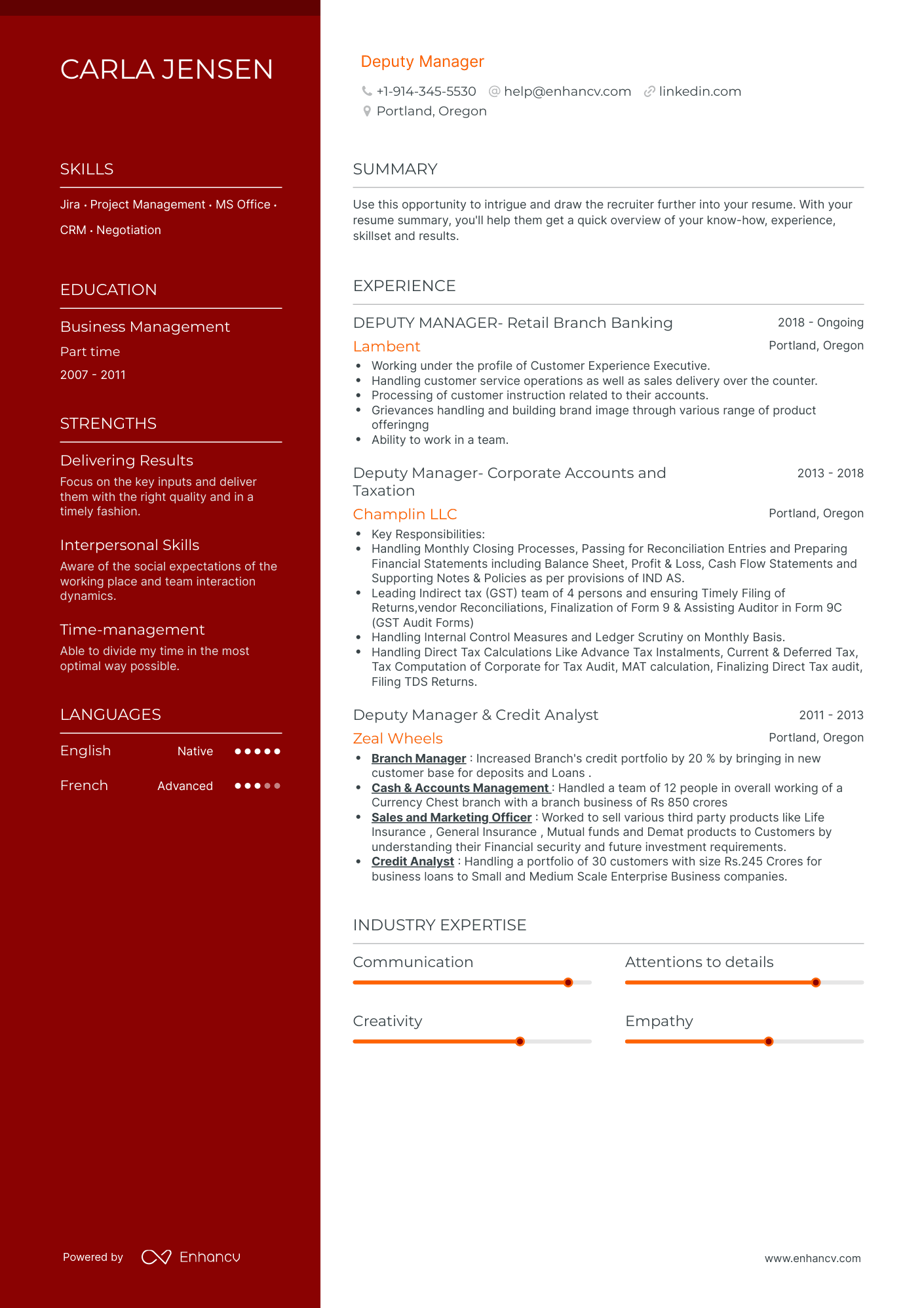 Deputy Manager Resume Examples & Guide for 2023 (Layout, Skills ...