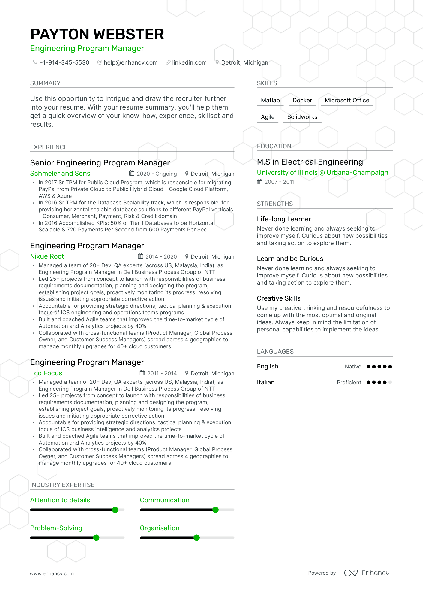 Engineering Program Manager Resume Examples & Guide for 2023 (Layout ...