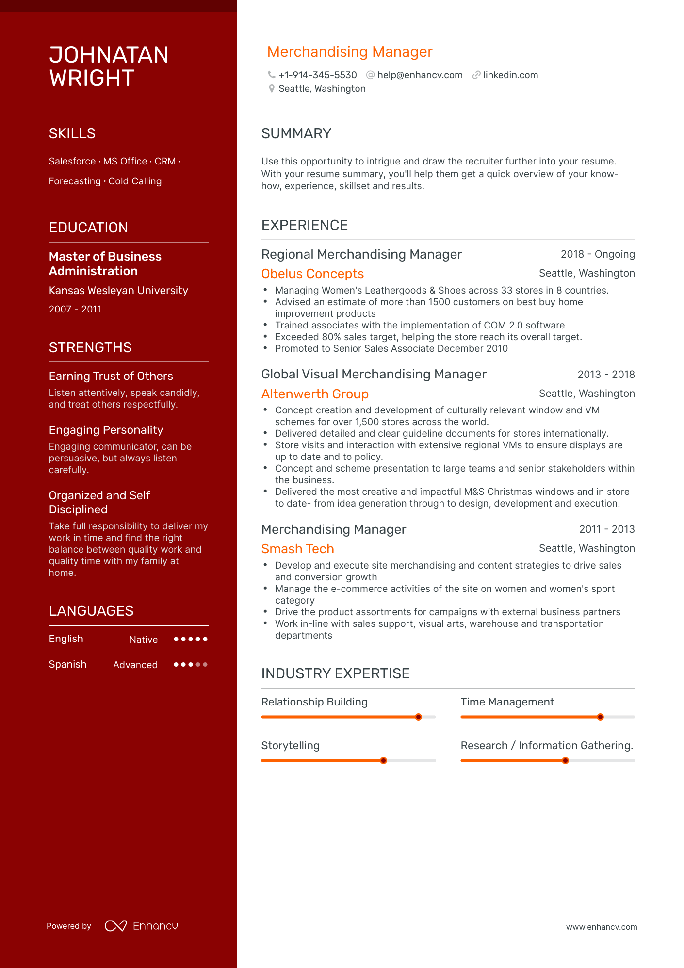 Merchandising Manager Resume Examples & Guide for 2023 (Layout, Skills ...