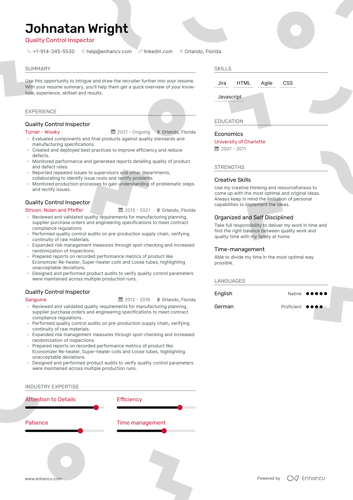 Quality Control Inspector Resume Examples & Guide for 2023 (Layout ...