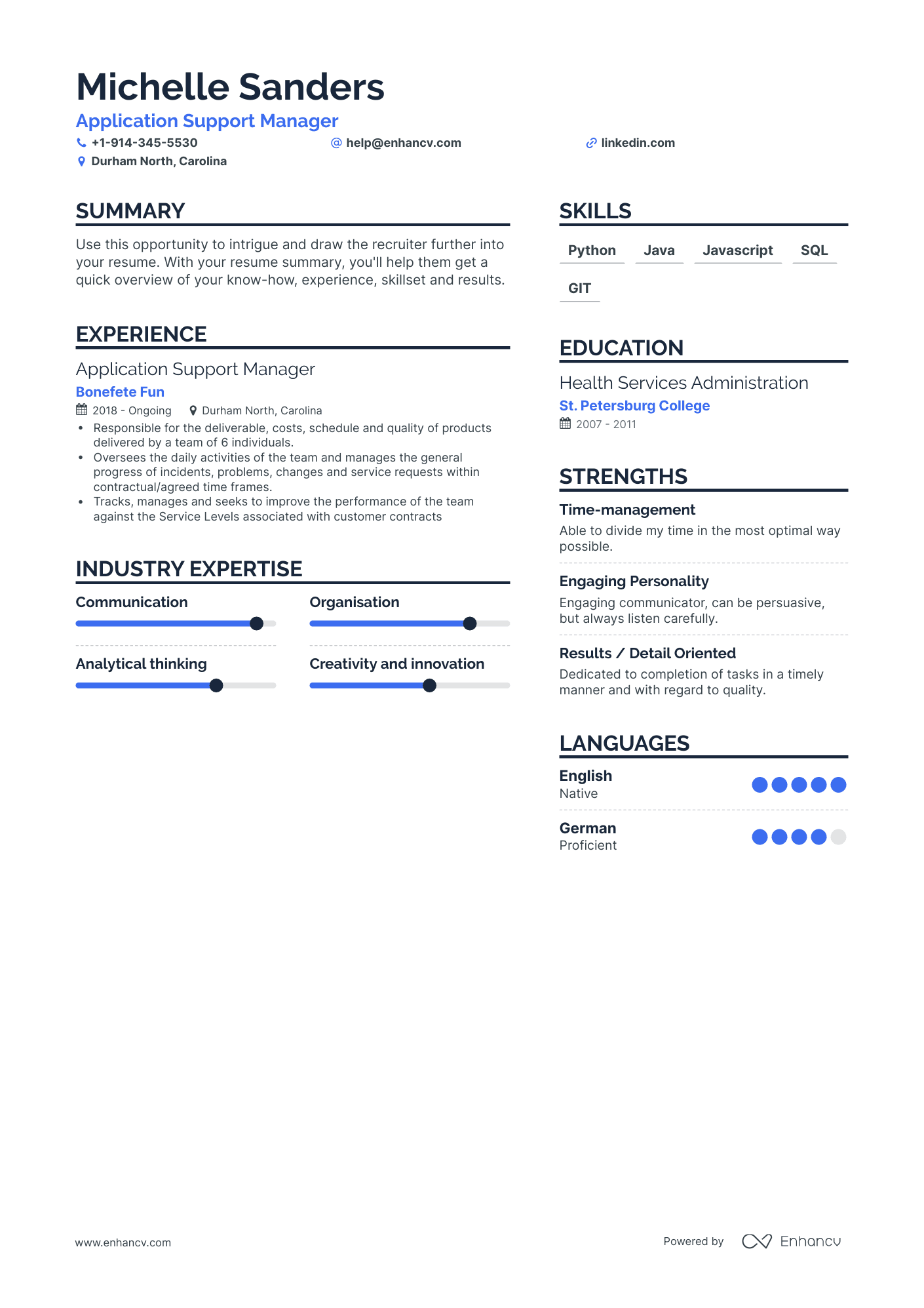 Application Support Manager Resume Examples & Guide for 2023 (Layout ...
