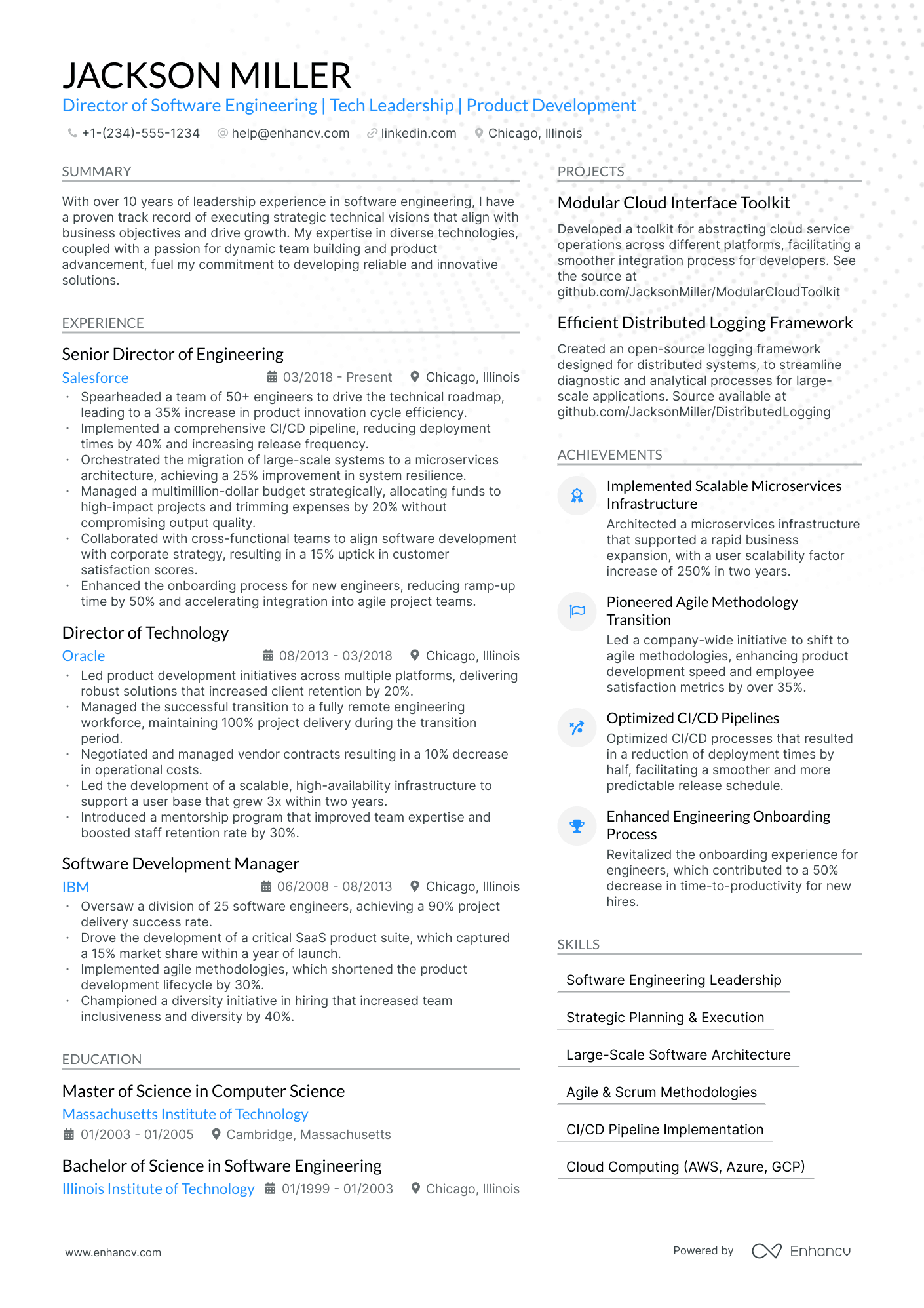 5 Director of Software Engineering Resume Examples & Guide for 2024