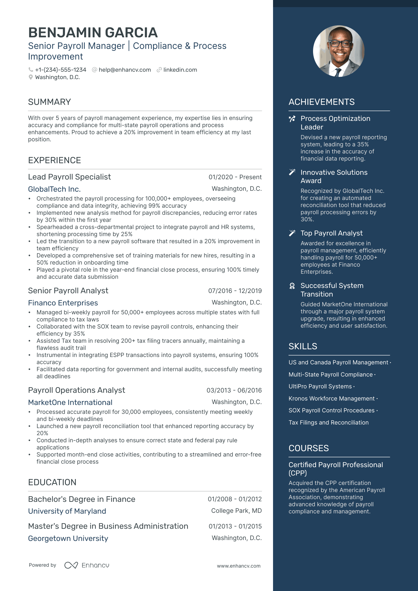 5 Payroll Manager Resume Examples & Guide for 2024