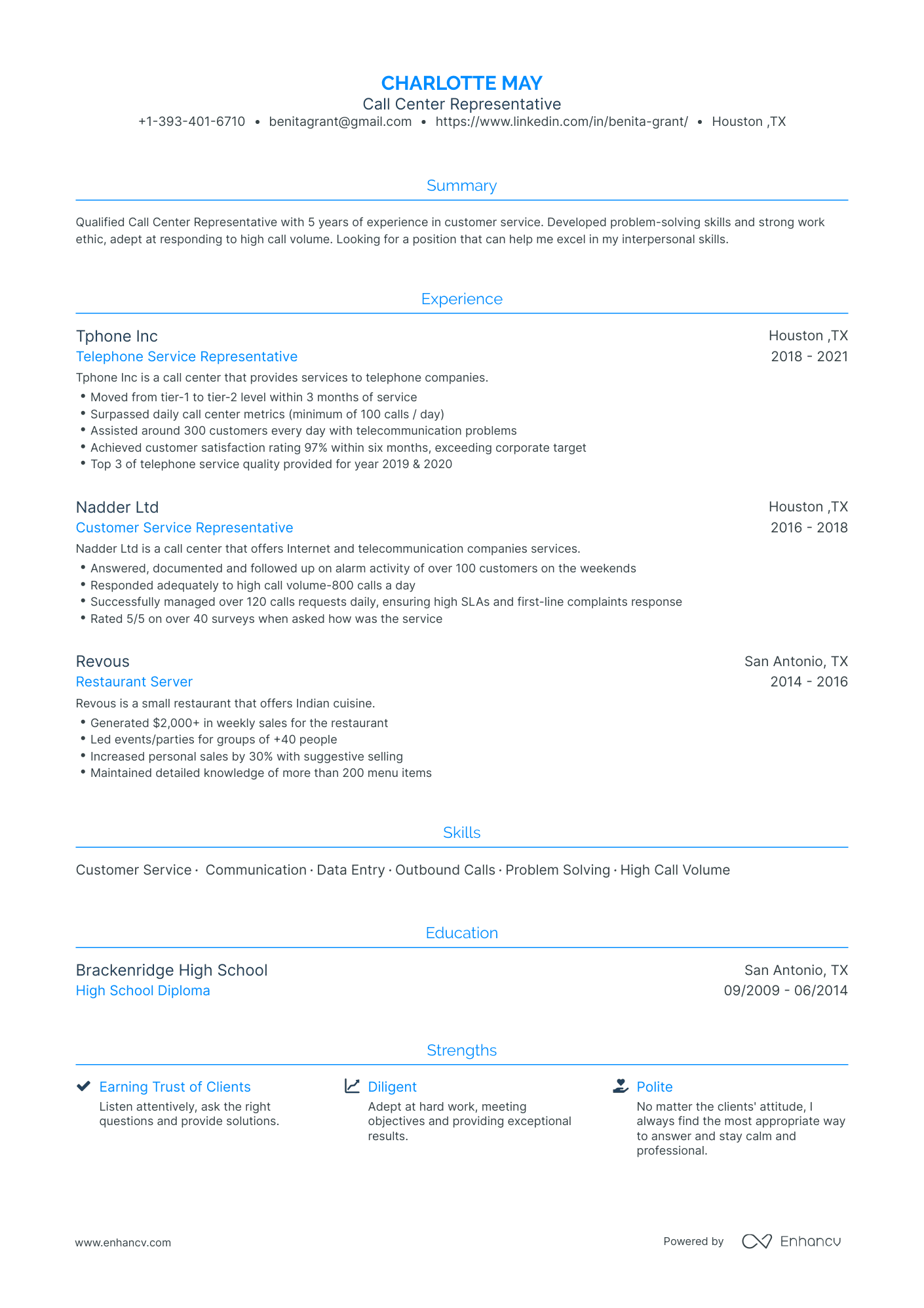 5 Call Center Representative Resume Examples Guide For 2023