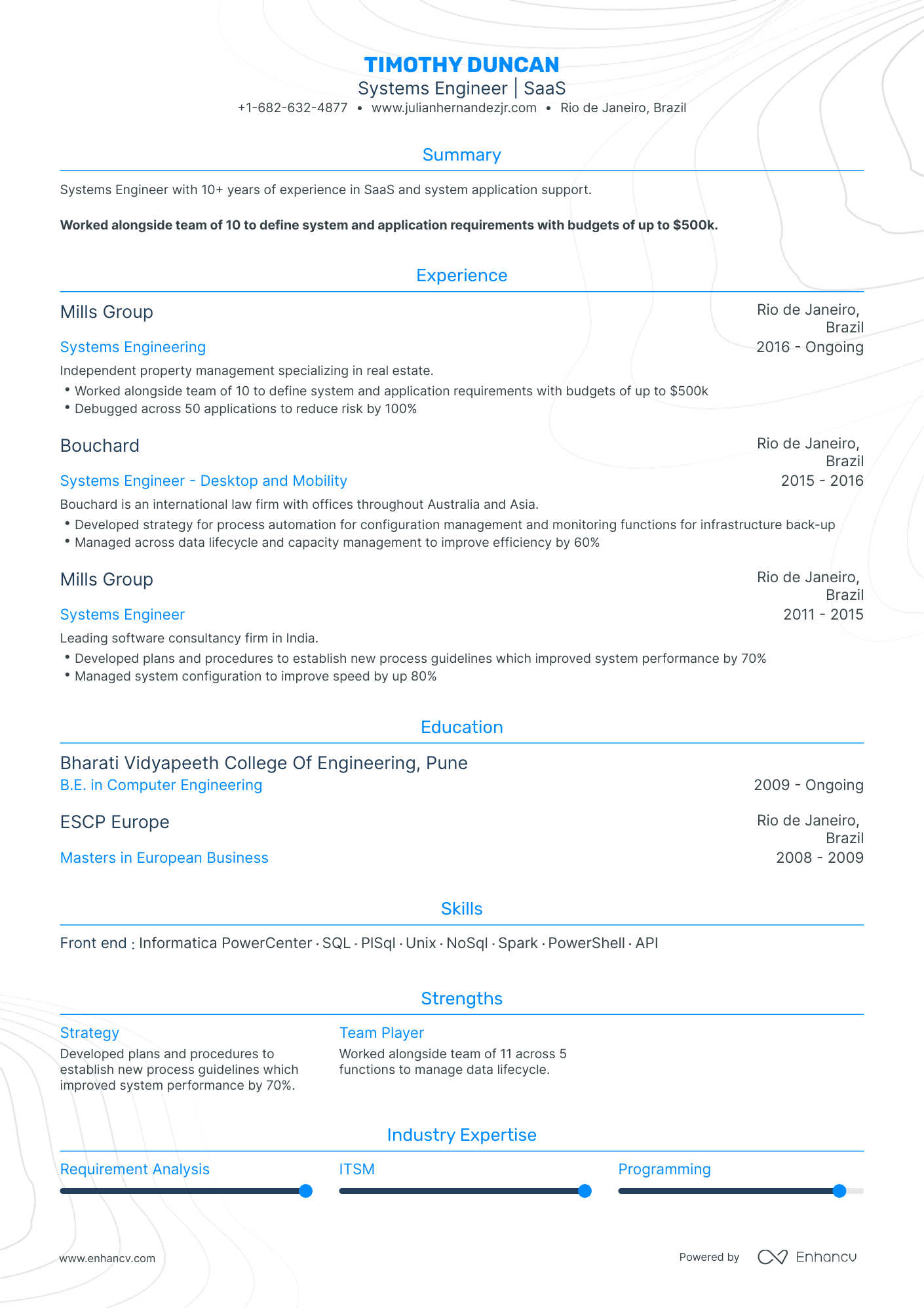 Systems Engineer Resume Examples & Guide for 2023 (Layout, Skills ...
