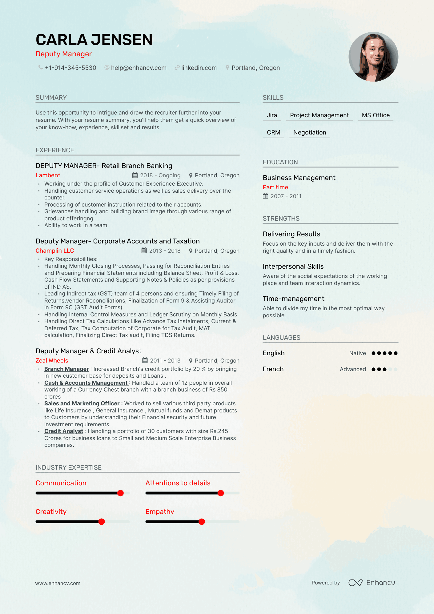 Deputy Manager Resume Examples & Guide for 2023 (Layout, Skills ...