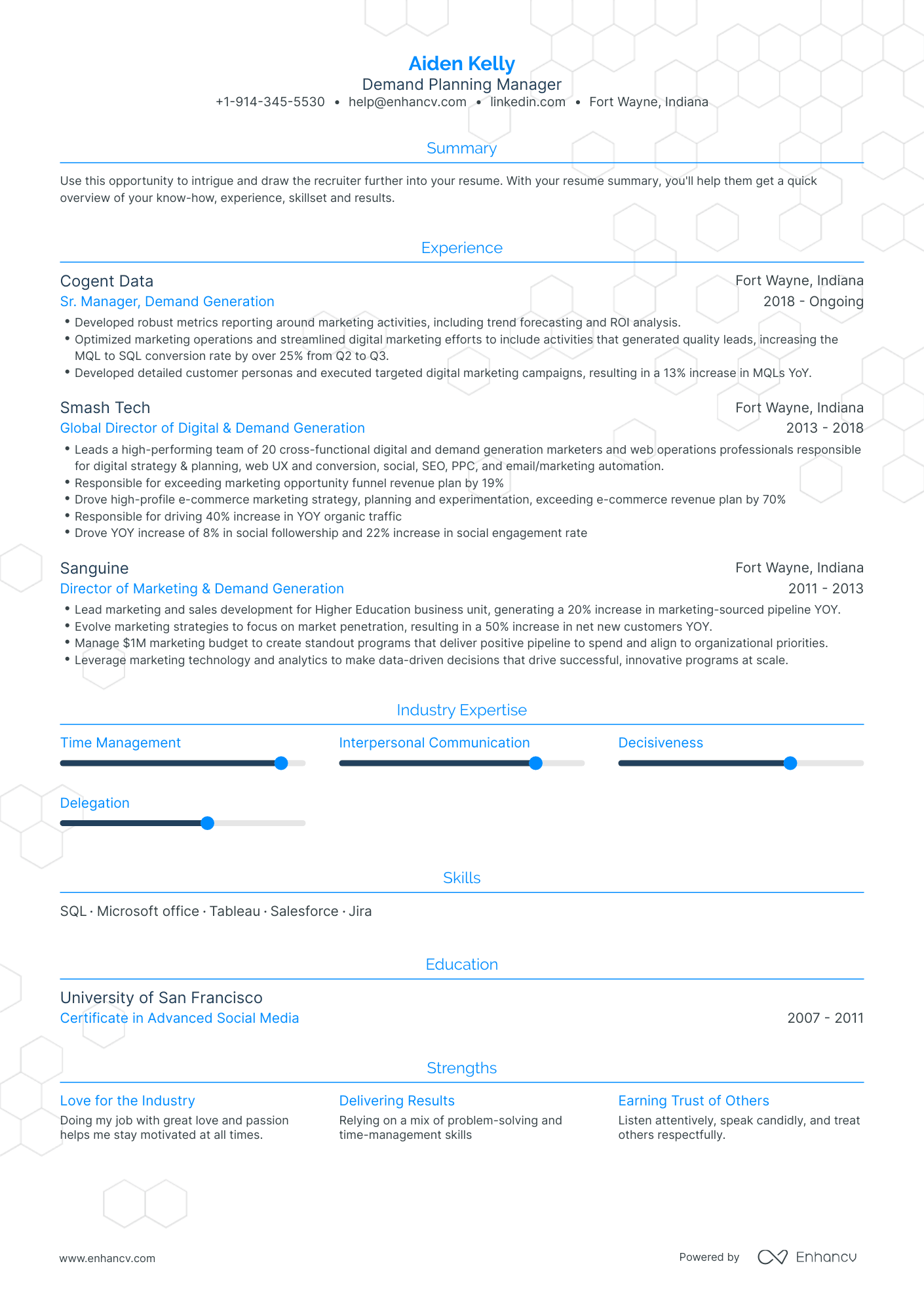 Demand Planning Manager Resume Examples & Guide for 2023 (Layout ...
