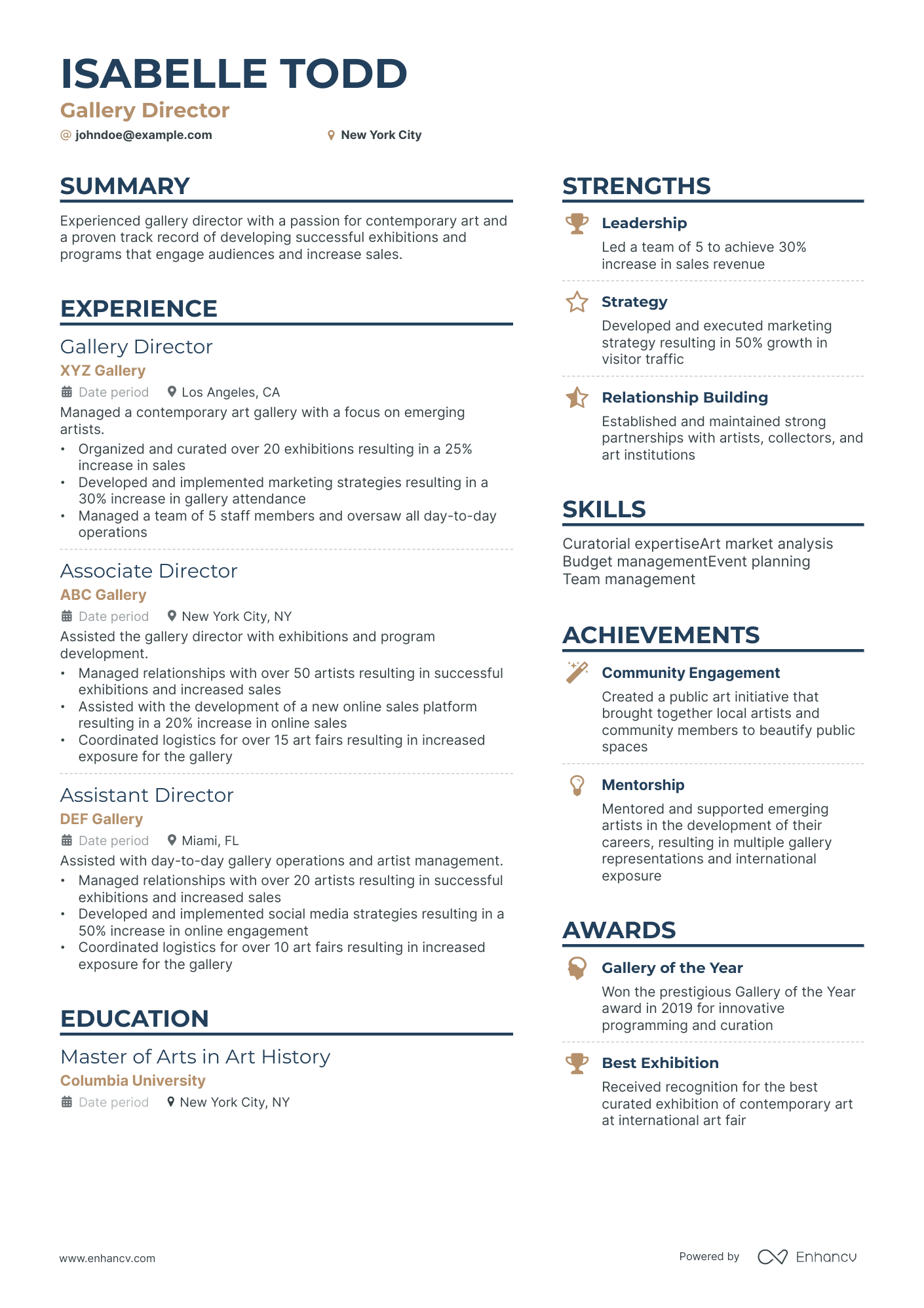 7 Creative Director Resume Examples & Guide for 2024