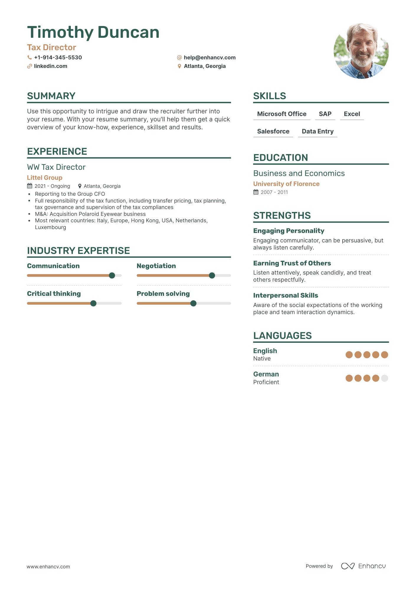 Tax Director Resume Examples & Guide for 2023 (Layout, Skills, Keywords ...
