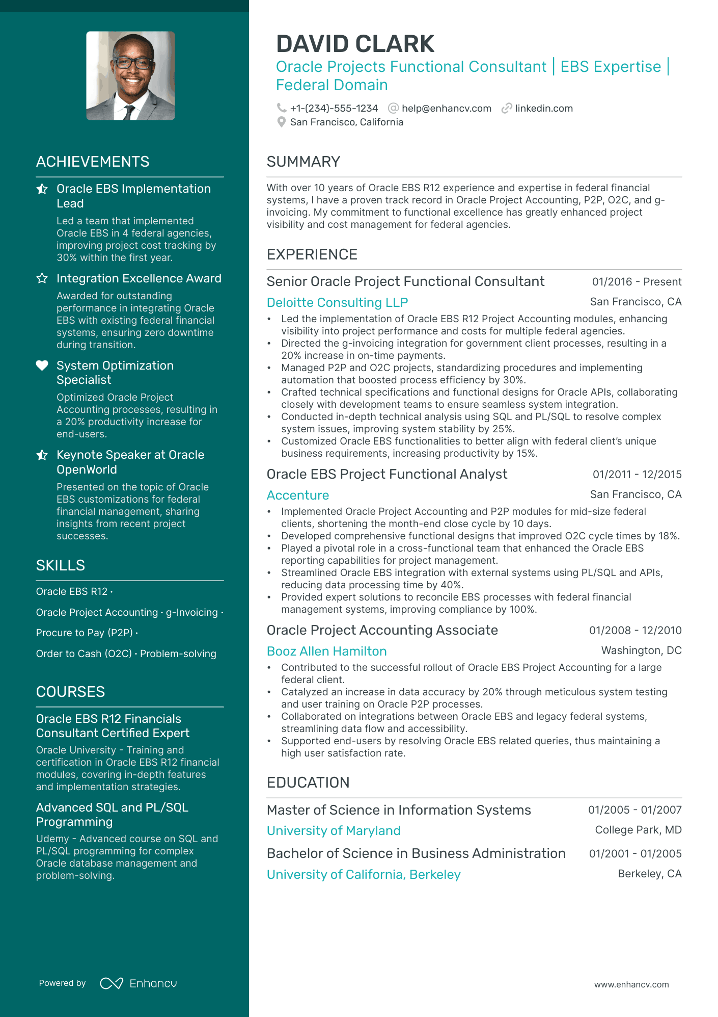 5 Oracle Project Accounting Resume Examples & Guide for 2024