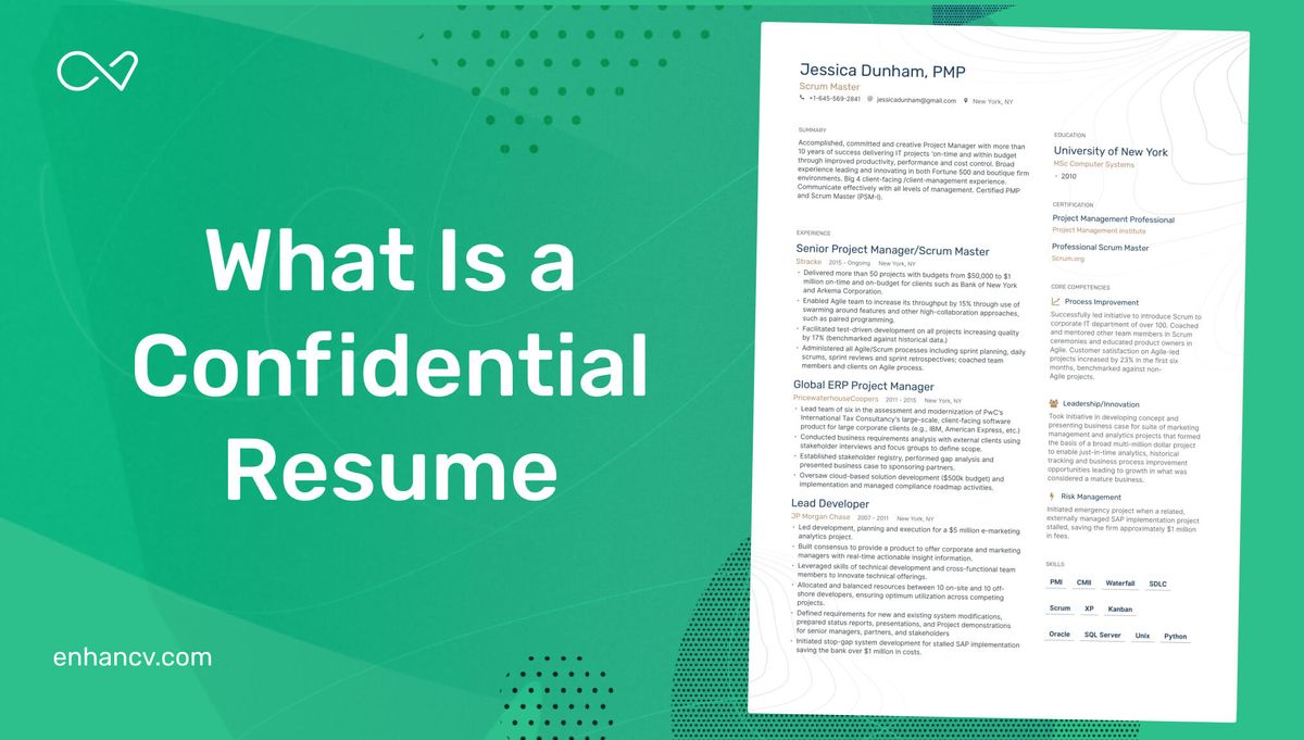What Is a Confidential Resume and How to Write One. The Best Discreet ...