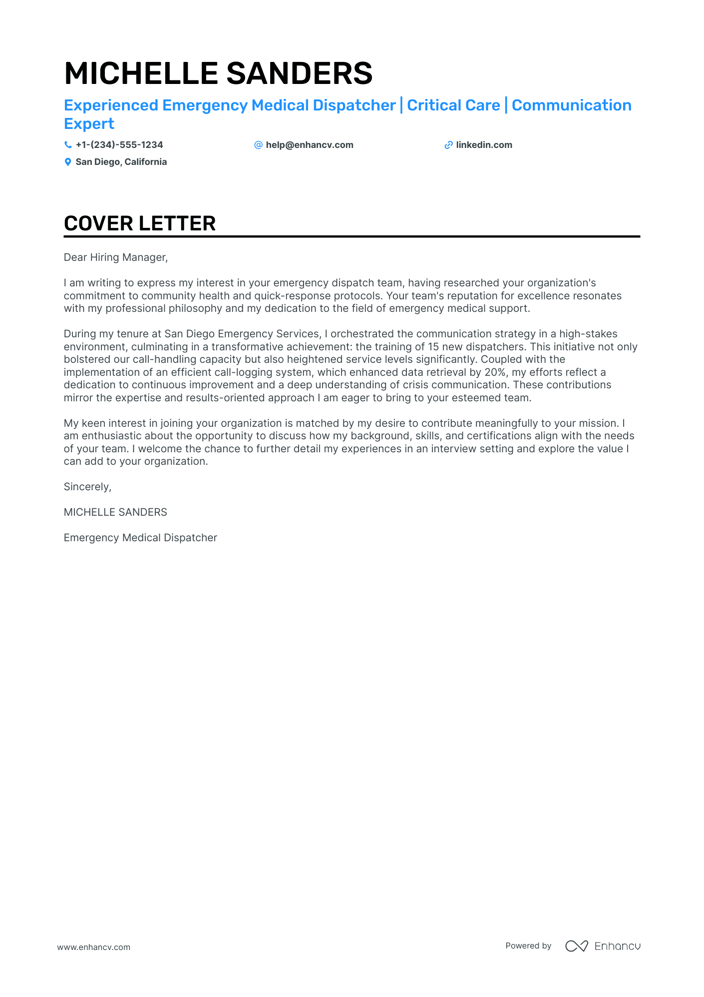 8 Professional Dispatcher Cover Letter Examples and Template for 2026 ...