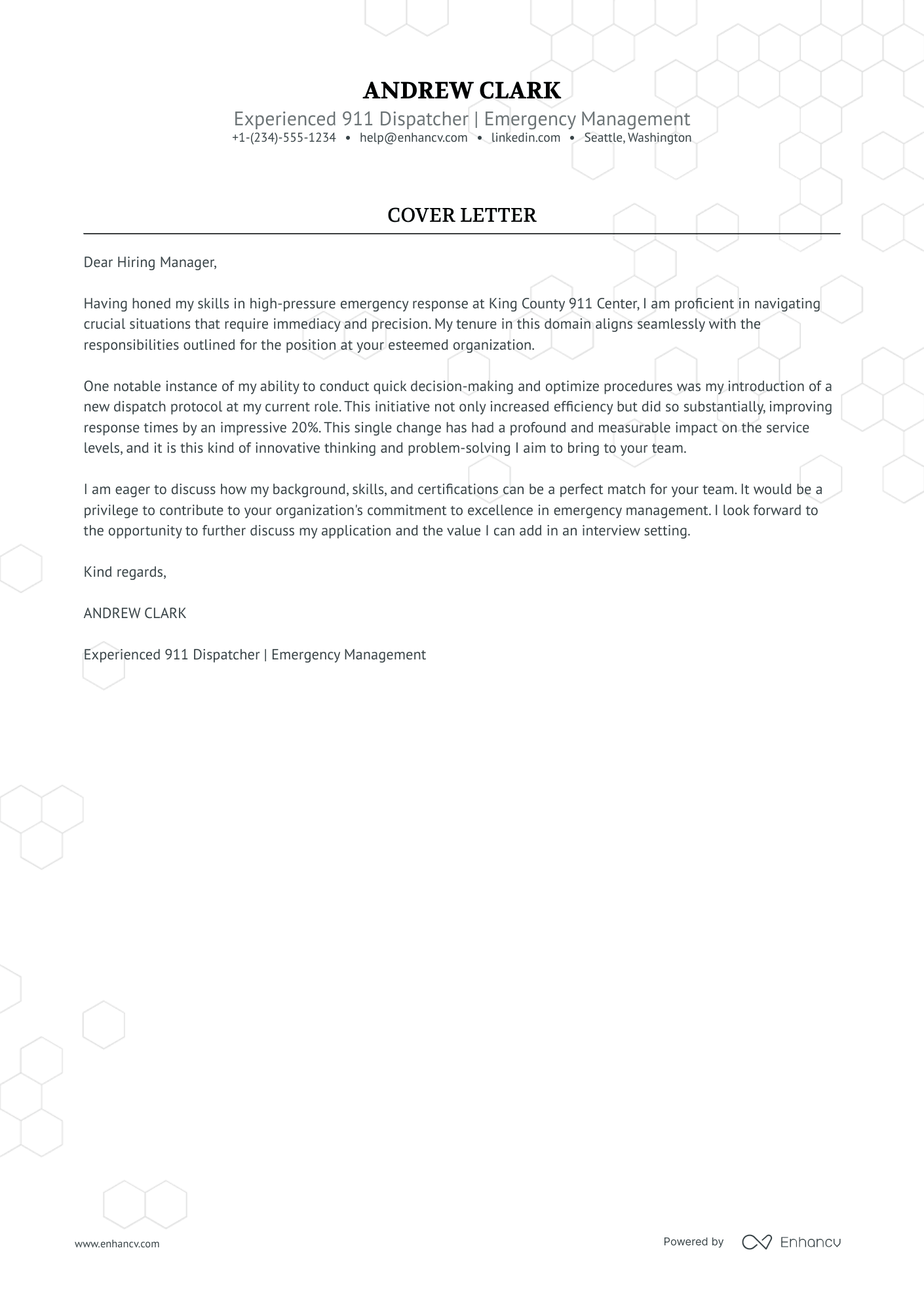 8 Professional Dispatcher Cover Letter Examples and Template for 2026 ...