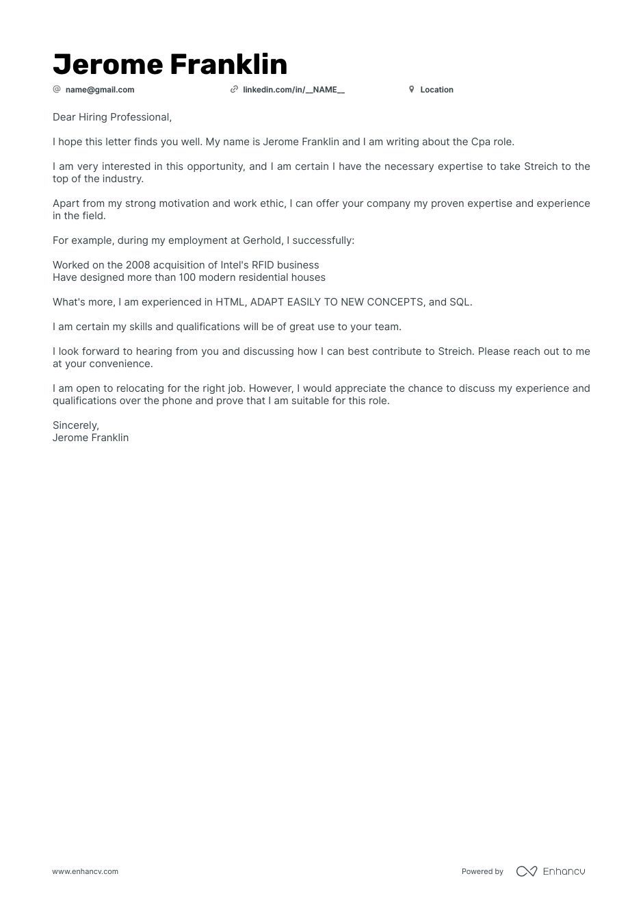 Real Cpa Cover Letter Example For 2024