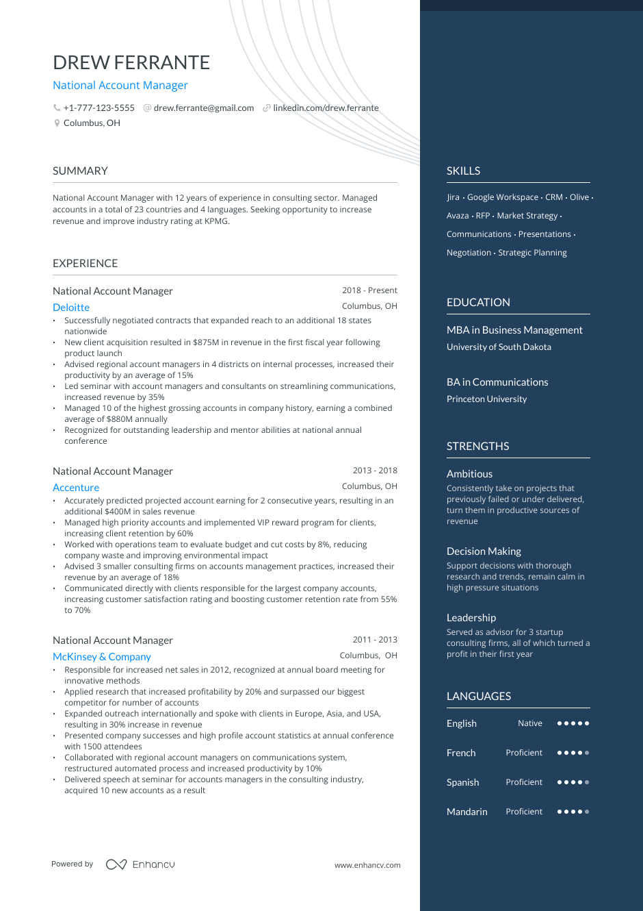 13 Account Manager Resume Examples & Guide for 2023