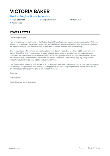 6 Professional Medical Surgical Nurse Cover Letter Examples and ...