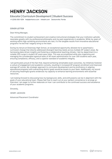 21 Professional Teacher Cover Letter Examples and Template for 2024 ...