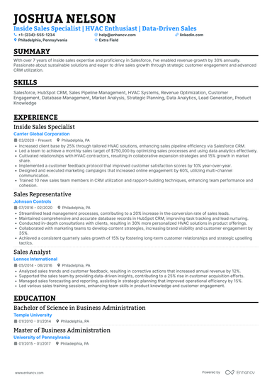 20 Insurance Sales Resume Examples & Guide for 2025