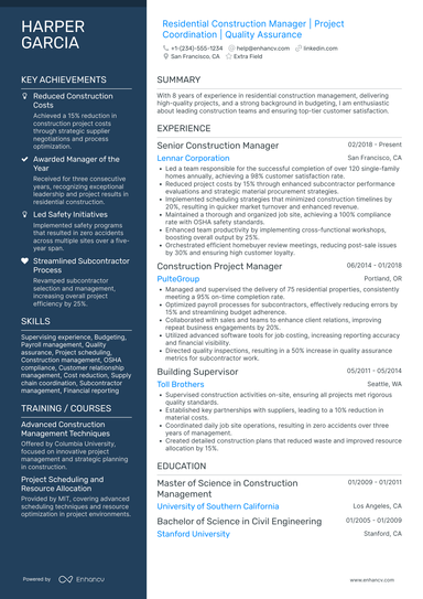30 Construction Worker Resume Examples & Guide for 2025
