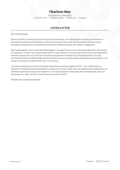 23 Professional Engineering Cover Letter Examples and Template for 2024 ...