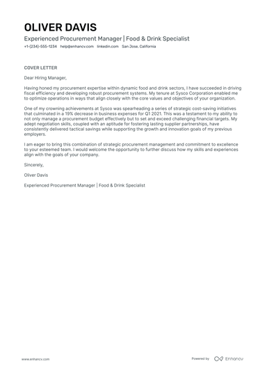 9 Professional Catering Cover Letter Examples and Template for 2025 ...