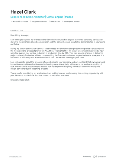 9 Professional Animator Cover Letter Examples and Template for 2024 ... 9 Professional Animator Cover Letter Examples and Template for 2024 ...