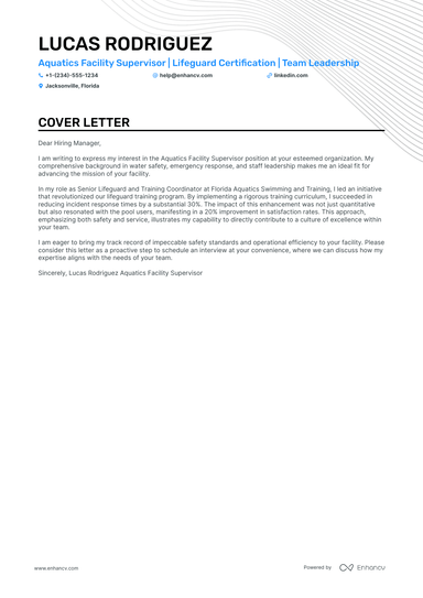 5 Professional Sports Cover Letter Examples and Template for 2025 | Enhancv