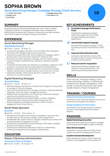 30 Advertising Resume Examples & Guide for 2025