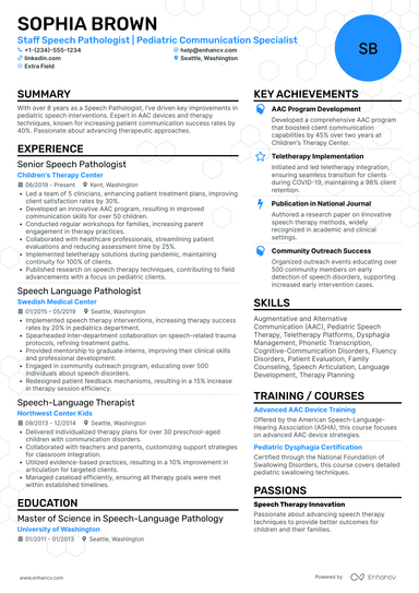 15 Speech Pathologist Resume Examples & Guide for 2025