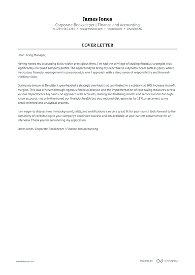 7 Professional Bookkeeper Cover Letter Examples and Template for 2024 ...