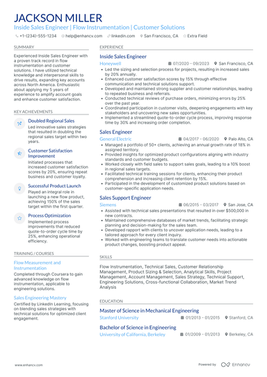 20 Sales Engineer Resume Examples & Guide for 2025